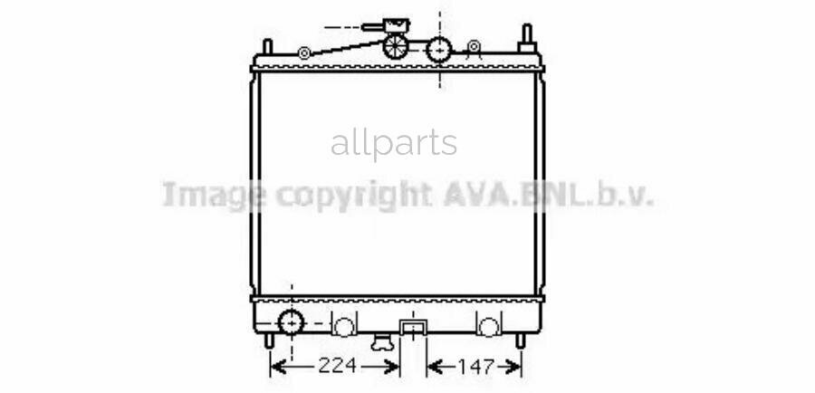 AVA DN2210 Радиатор охлаждения NISSAN