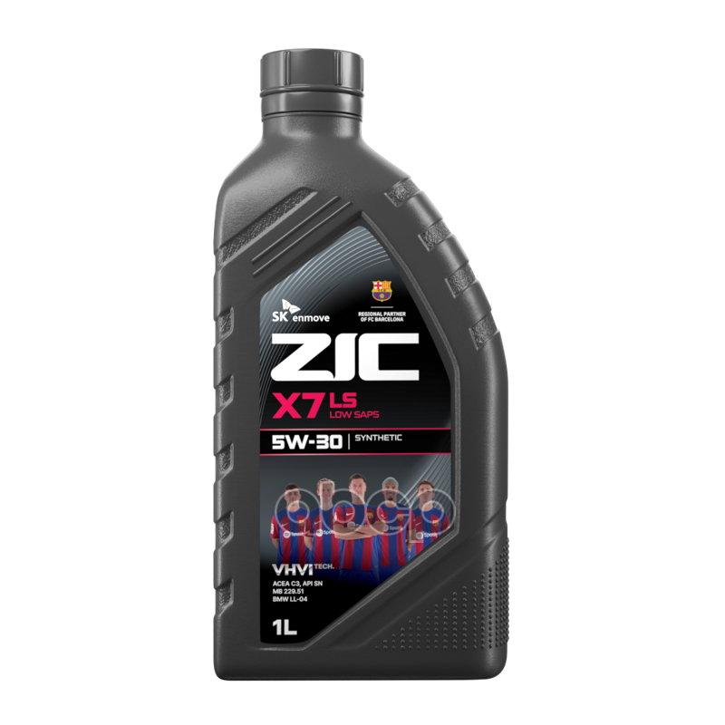 ZIC Масло моторное ZIC X7 LS 5W-30, 1л, синт, SN, C3, MB 229.51, BMW LL04, GM dexos2