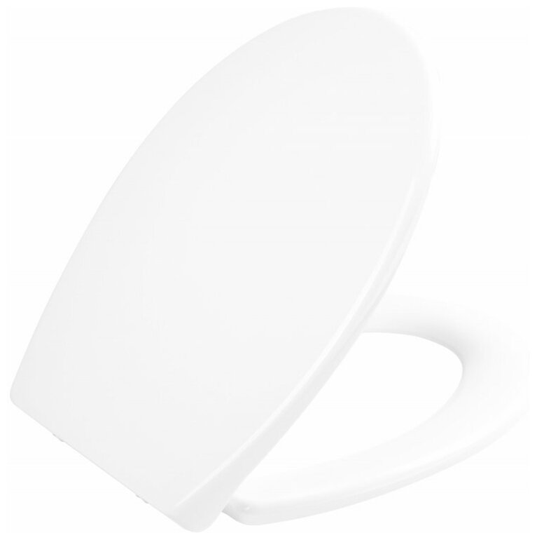 Сиденье дюропласт, soft close, металлическое крепление, с рисунком QUADRATO BB2004SC-WTP для серии P