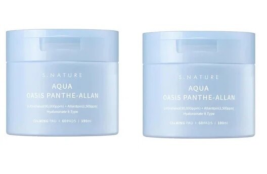 Пэды S.Nature для лица AQUA OASIS PANTHE-ALLAN CALMING PAD, успокаивающие, 190мл / 60 шт, 2 шт