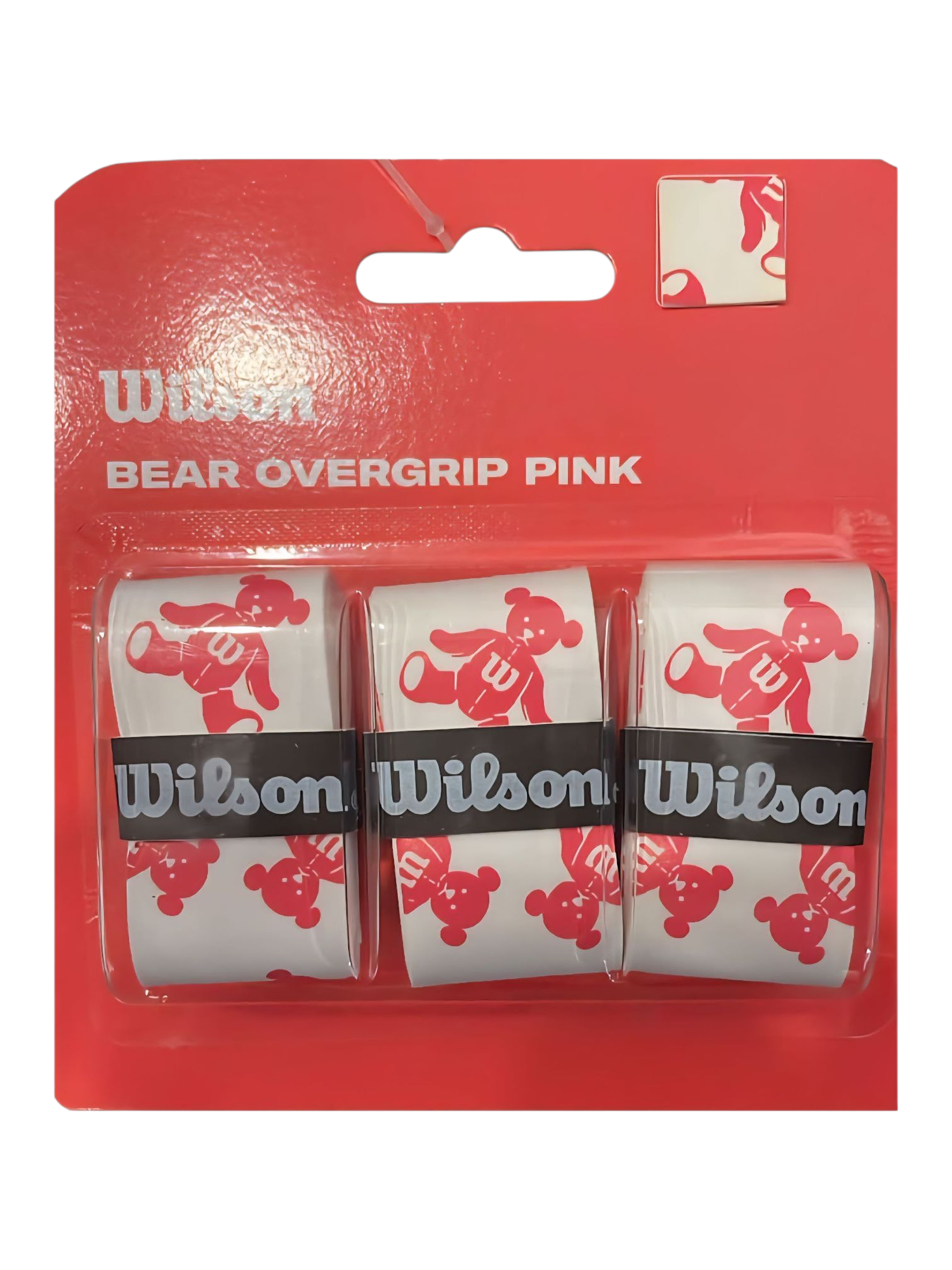Намотка верхняя Wilson 2025 BEAR Overgrip PINK/WH 3Р Белый WR8436601001