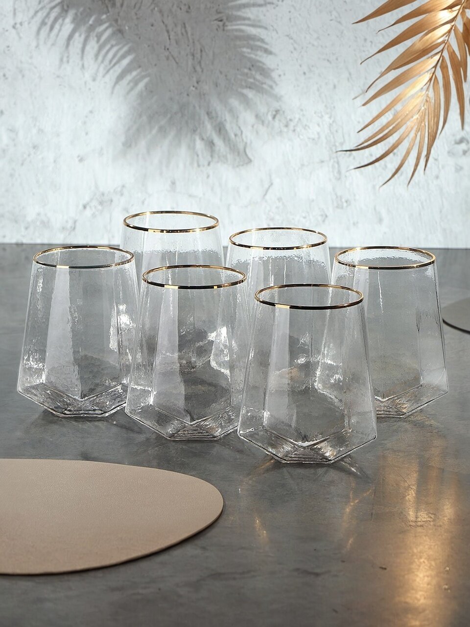 Стакан 550 мл, хрустальное стекло, 6 шт, Алмазная вязь, B060743