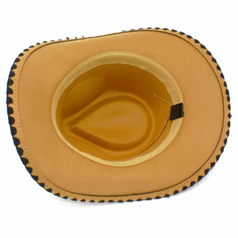 Западная ковбойская шляпа с изогнутыми полями-Хаки