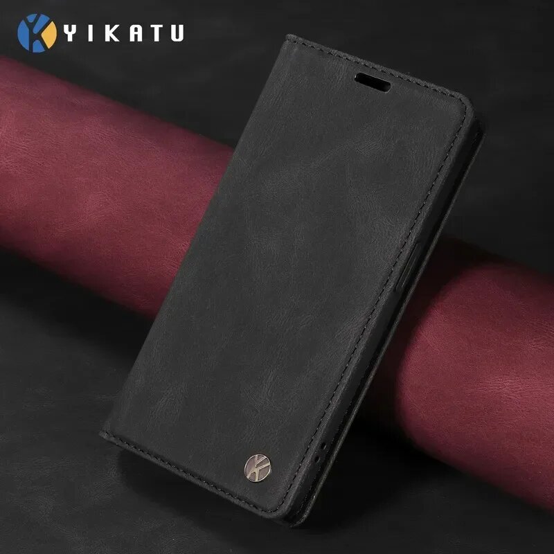 Роскошный кожаный чехол-бумажник для OnePlus 15R, 15, 13, 13S, 13T, 13R, Черный, черный, OnePlus 13