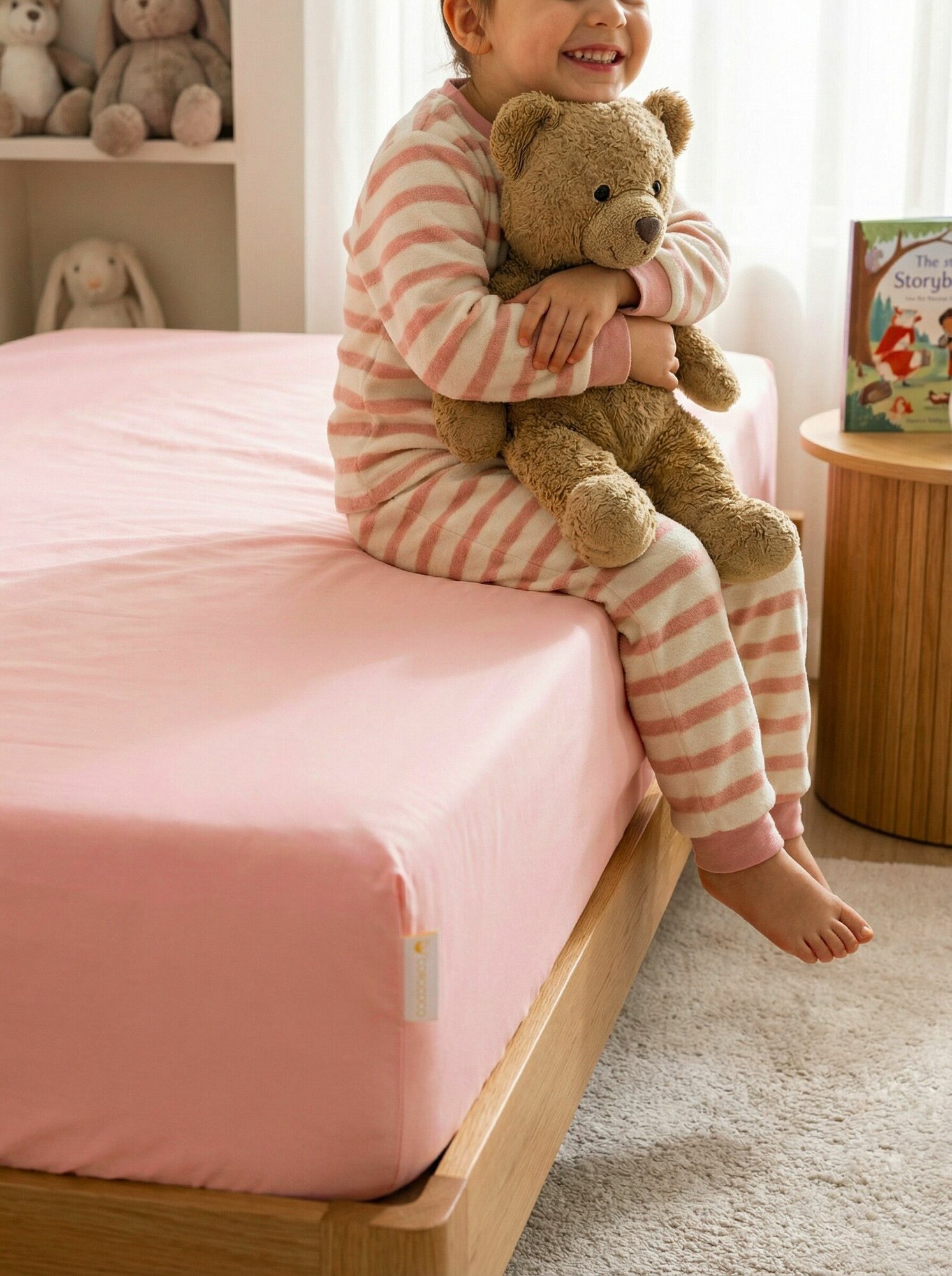 COROCOCO Простыня на резинке Розовое облако 140х70