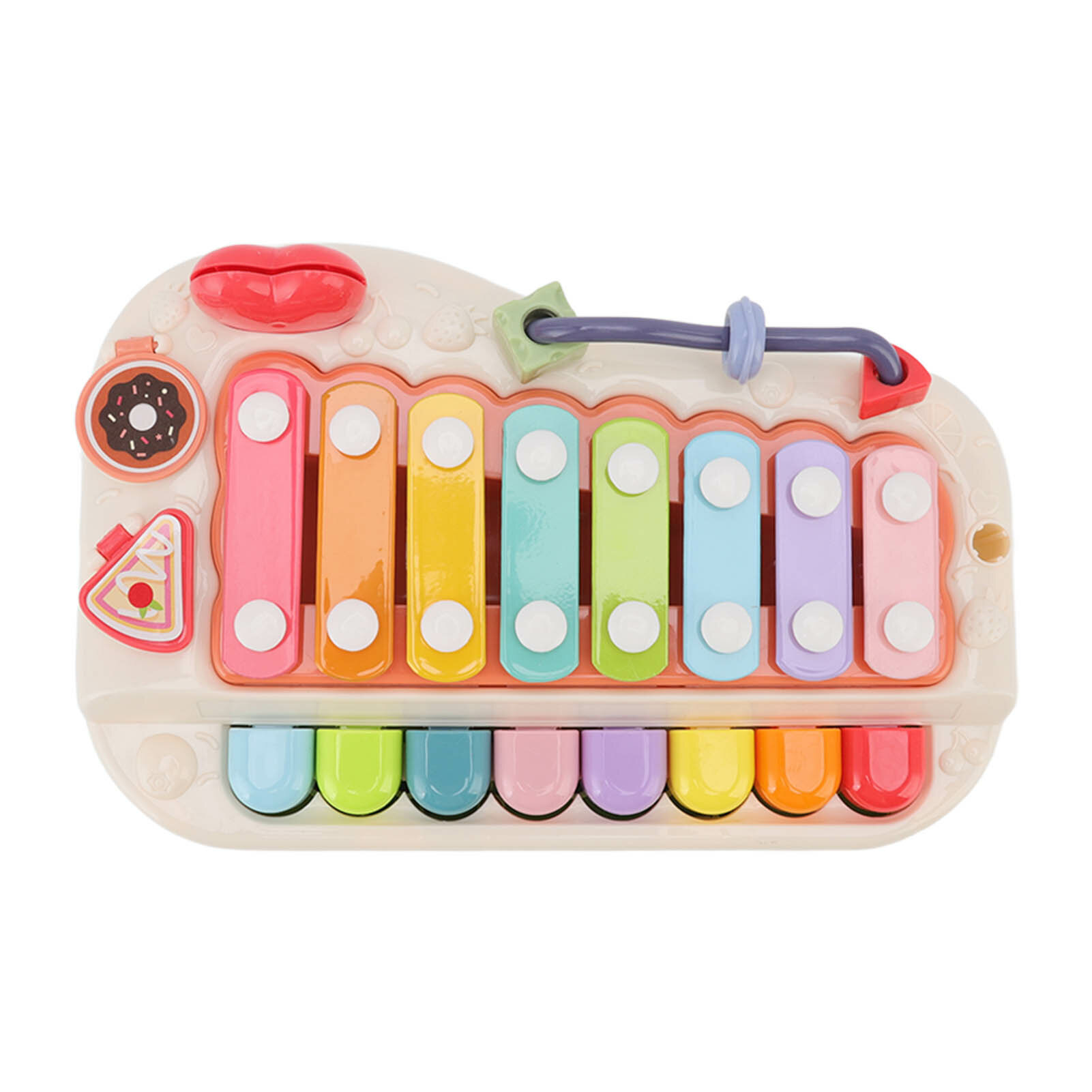 Детский пианино в форме торта с 8 клавишами для раннего развития, игрушка для детей от 1 до 3 лет, зеленый