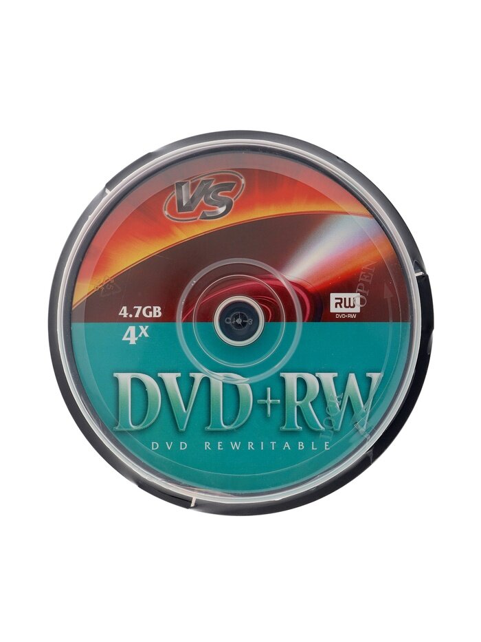 Диск DVD RW VS, 4x, 4.7 Гб, блистер, 10 шт.