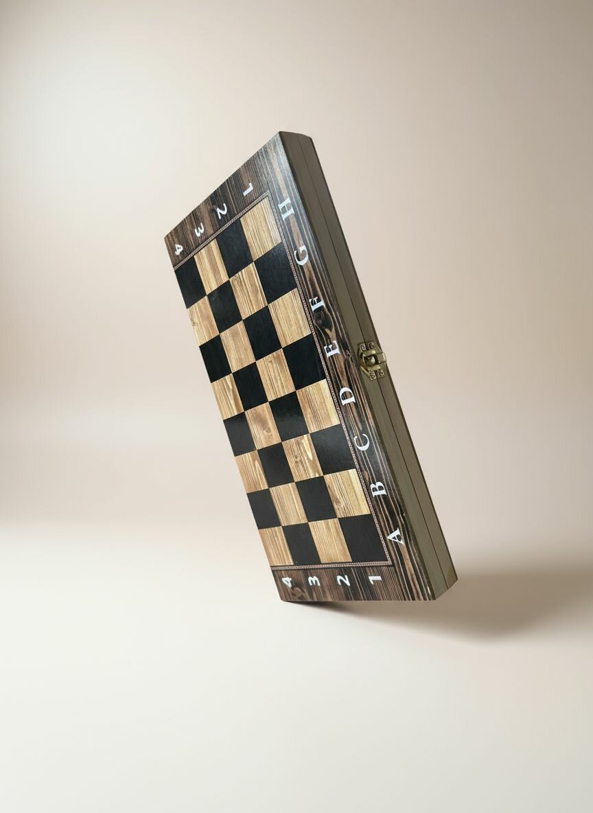 Шахматные шашки 2 в 1 деревянные шахматные доски 34X34CM
