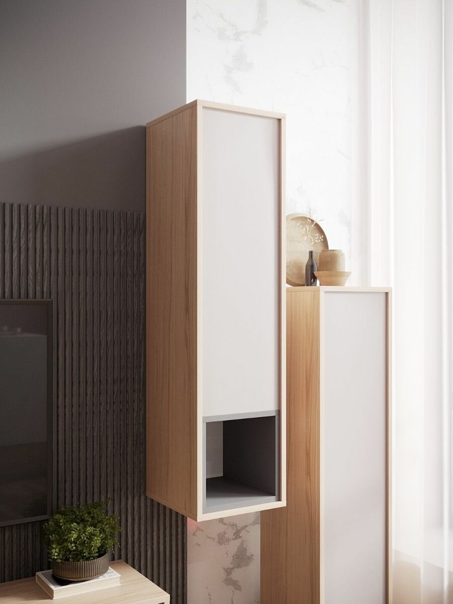 Шкаф для гостиной подвесной с нишей РЭЯ 8.1 Кашемир