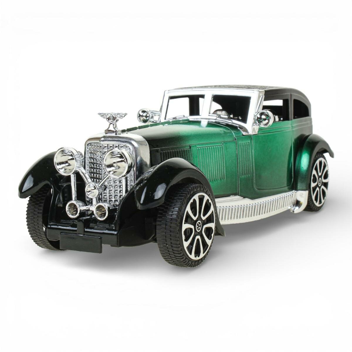 Машинка инерционная классическая, ретро-автомобиль, 27 см, разноцветный принт, для детей от 3 лет