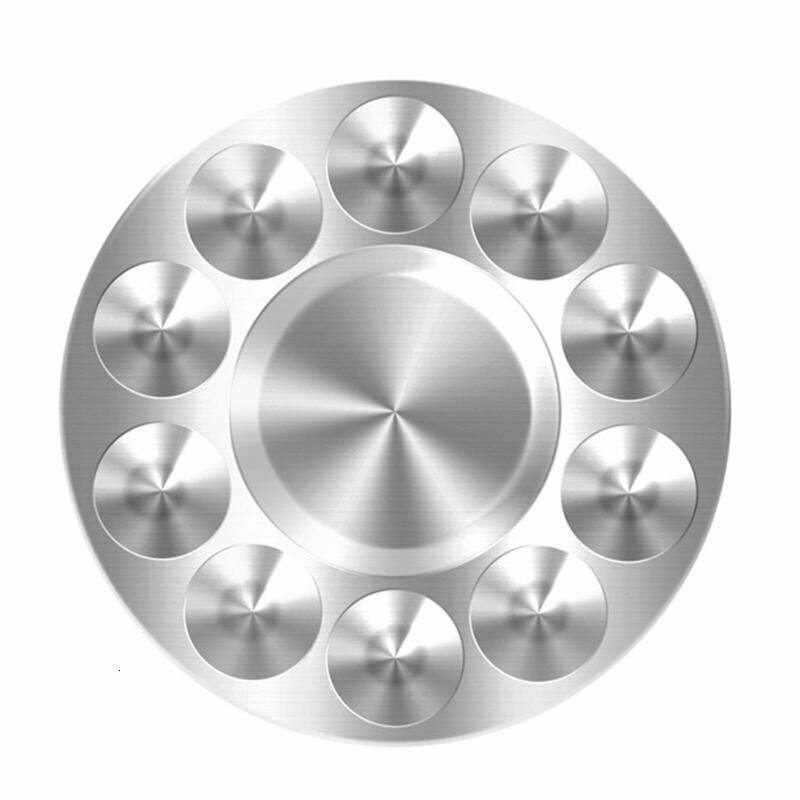 Металлическая краскоприёмная ванночка, Круглый 10-луночный