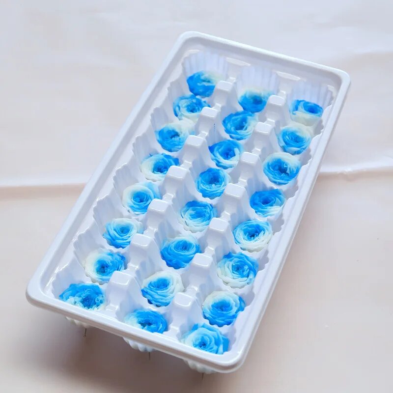 Консервированные синие розы Blue White Mix, 21 шт.