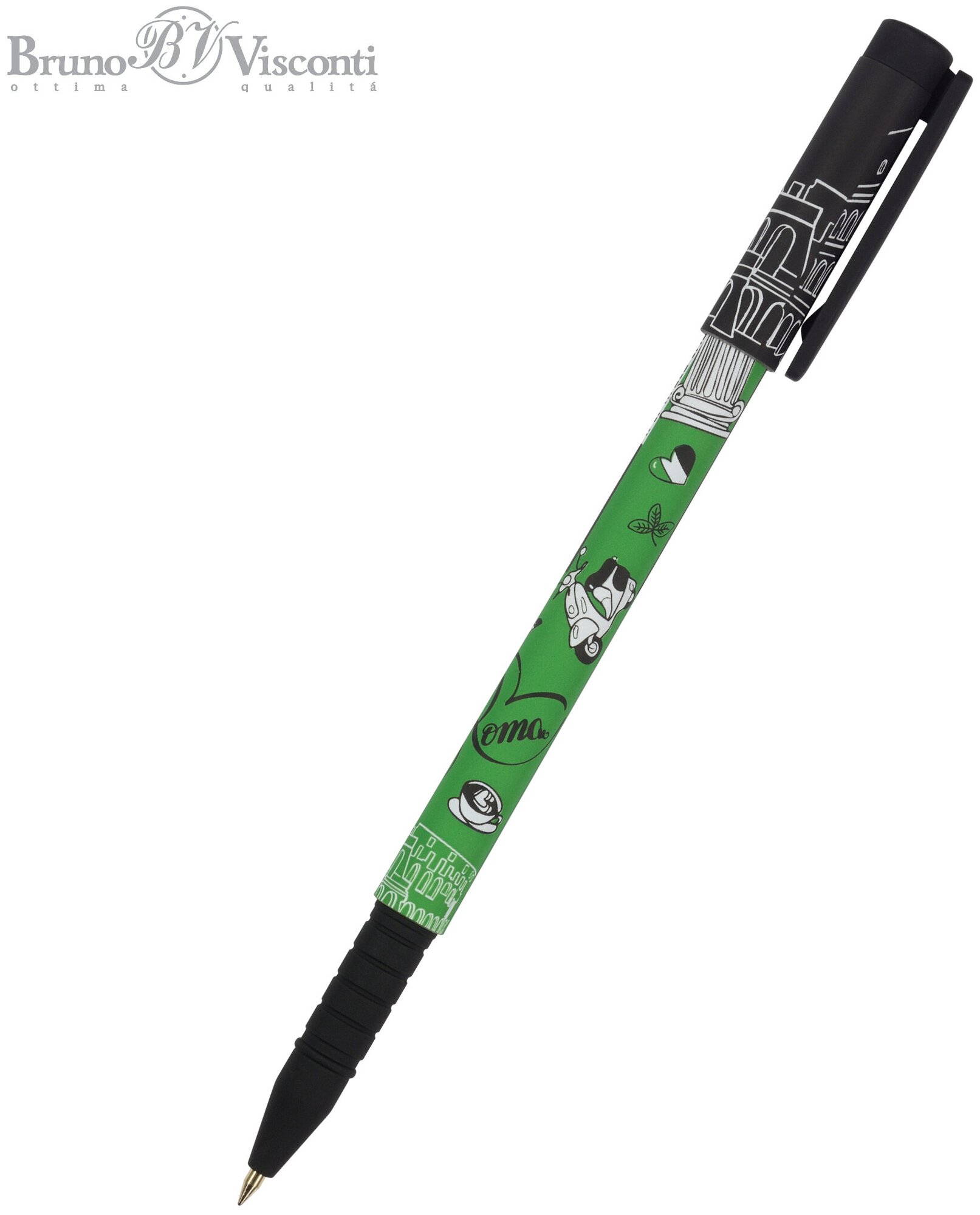 Ручка BrunoVisconti, шариковая, 0.5 мм, синяя, FunWrite «РИМ», Арт. 20-0212/79