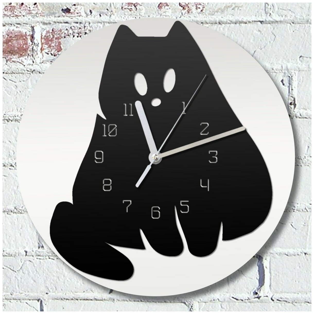 Настенные часы животные (толстый котик, кот, для детей) - 721