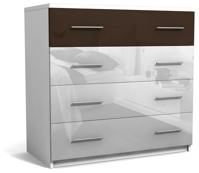 Комод Престиж-11 МДФ Белый; Венге Цаво для одежды 70*90*44