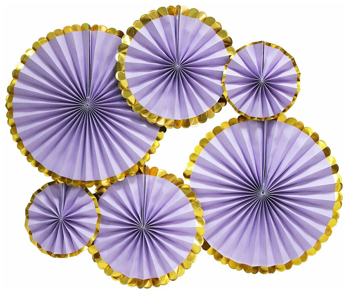 Набор Фант Фиолетовый с Золотой Каемкой 6 шт