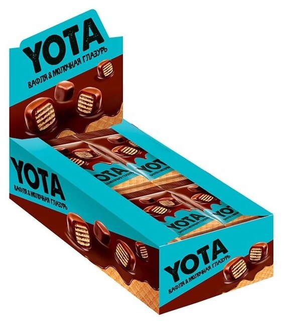 Yota Вафли - драже в молочно-шоколадной глазури, 16 шт по 40 г