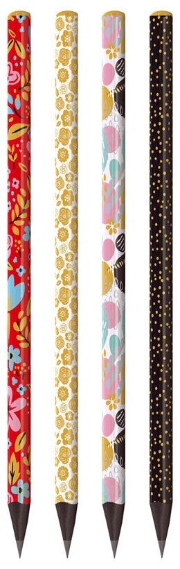 Набор карандашей ч/г Berlingo "Sparkle" HB, 12шт, черное дерево, трехгран, заточен, картонная коробка