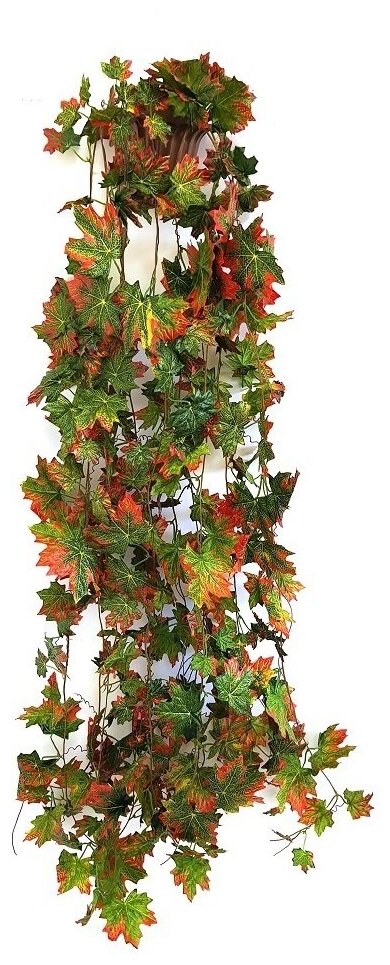 Искусственное растение Holodilova "Лианы", настенное кашпо, 125см, коричнево-зеленое