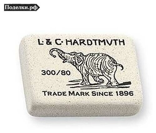 Ластик для карандашей KOH-I-NOOR со слоном 300/80, цена за 10 шт.