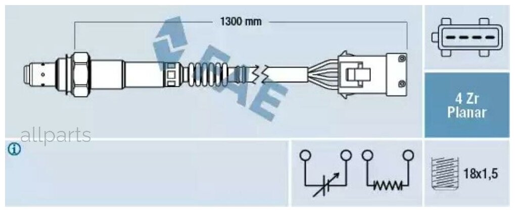 Лямбда-зонд FAE арт. 77284