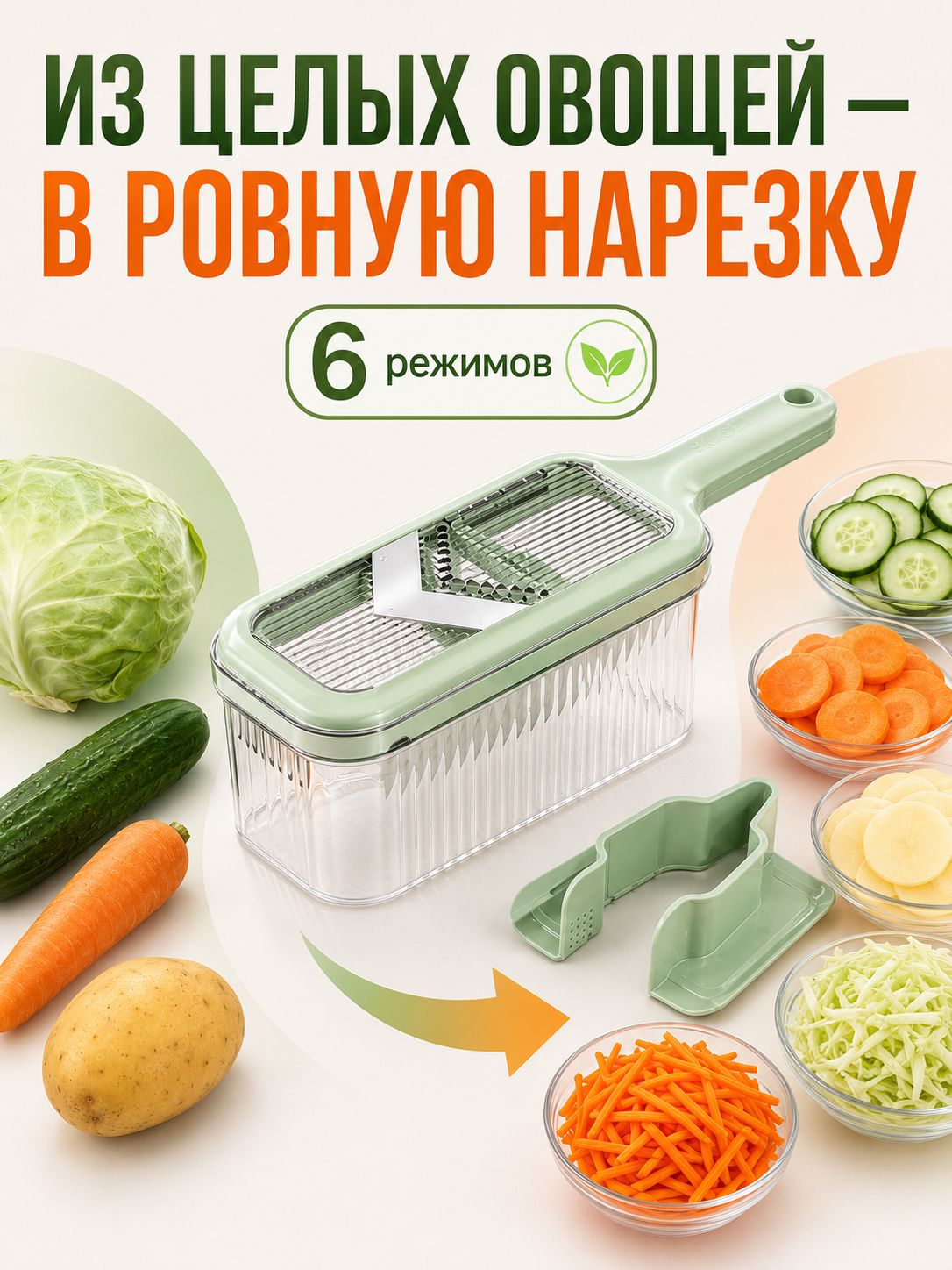 Овощерезка многофункциональная, слайсер для нарезки