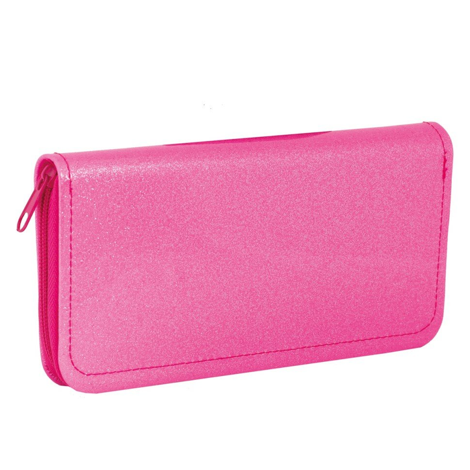 Пенал 1 отделение, 190х100 ArtSpace "My Space", фуксия, ПВХ с блестками