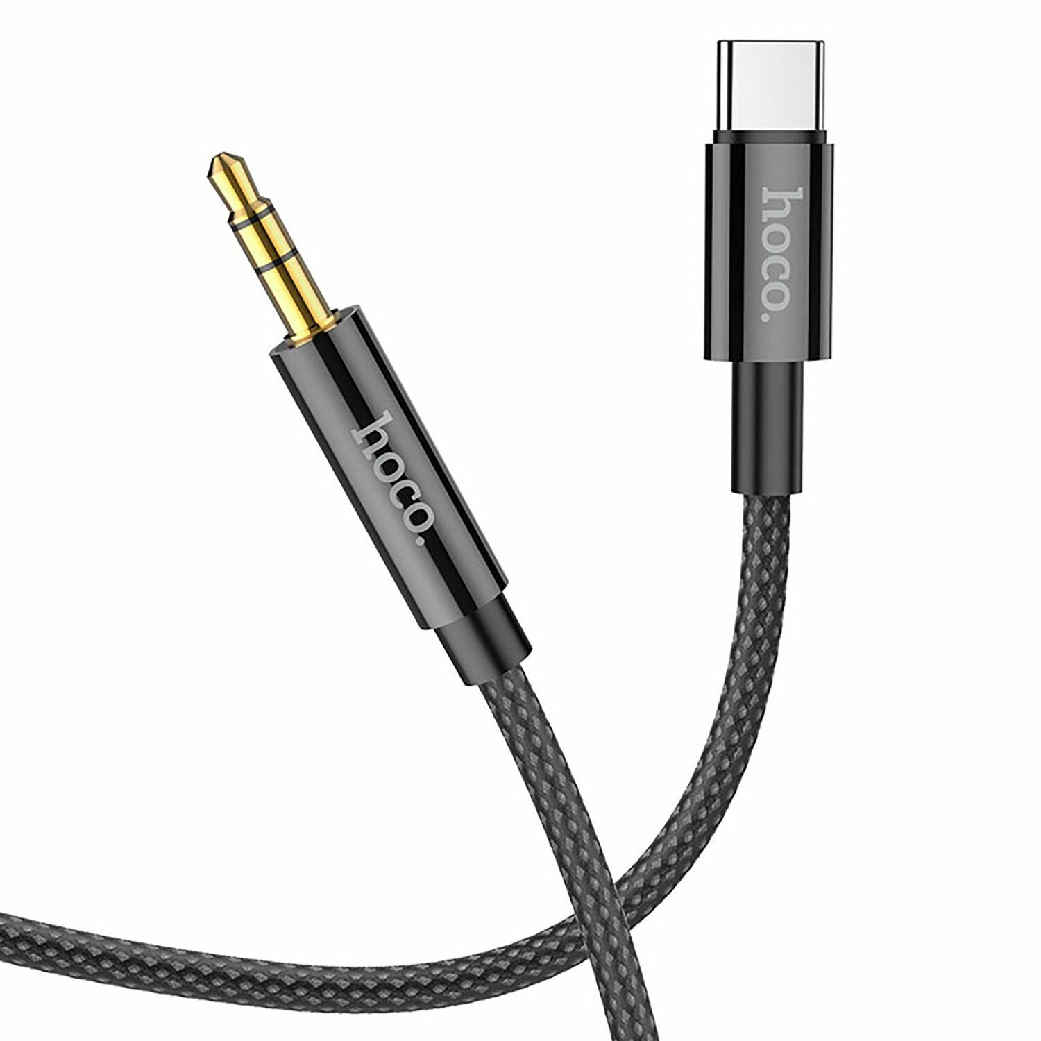 Кабель HOCO UPA19 Jack-3.5mm (TRS, male) на Jack-3.5mm (TRS, male) AUX, 1 метр черный, для Автомобильной стереосистемы, Телефона, Планшета, Колонки