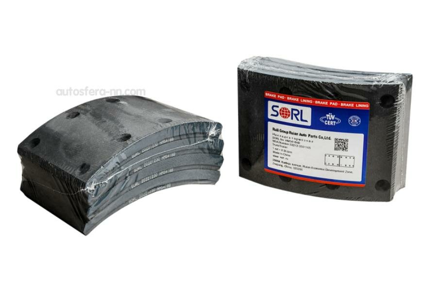 SORL HM5418AB Накладка торм КАМАЗ-5511,5320,65115 (к-т 8шт с закл. сверл. асбест) (53212-3501105) (SORL)