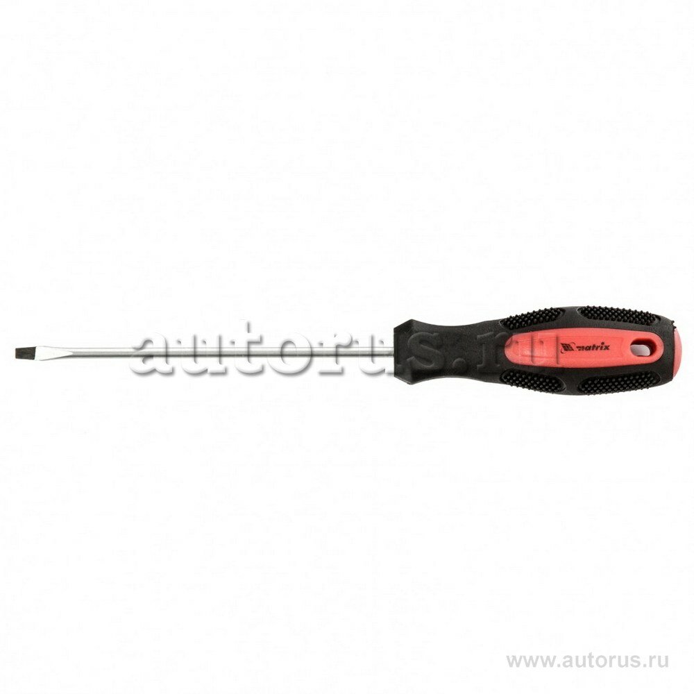 Отвертка anti-slip, sl3, 0x100 мм, crv, двухкомп. рукоятка matrix 12208