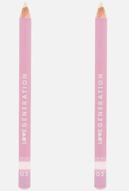 Карандаш для глаз Love Generation Eye Pencil, тон 03 белый, 1.2 гр, 2 шт