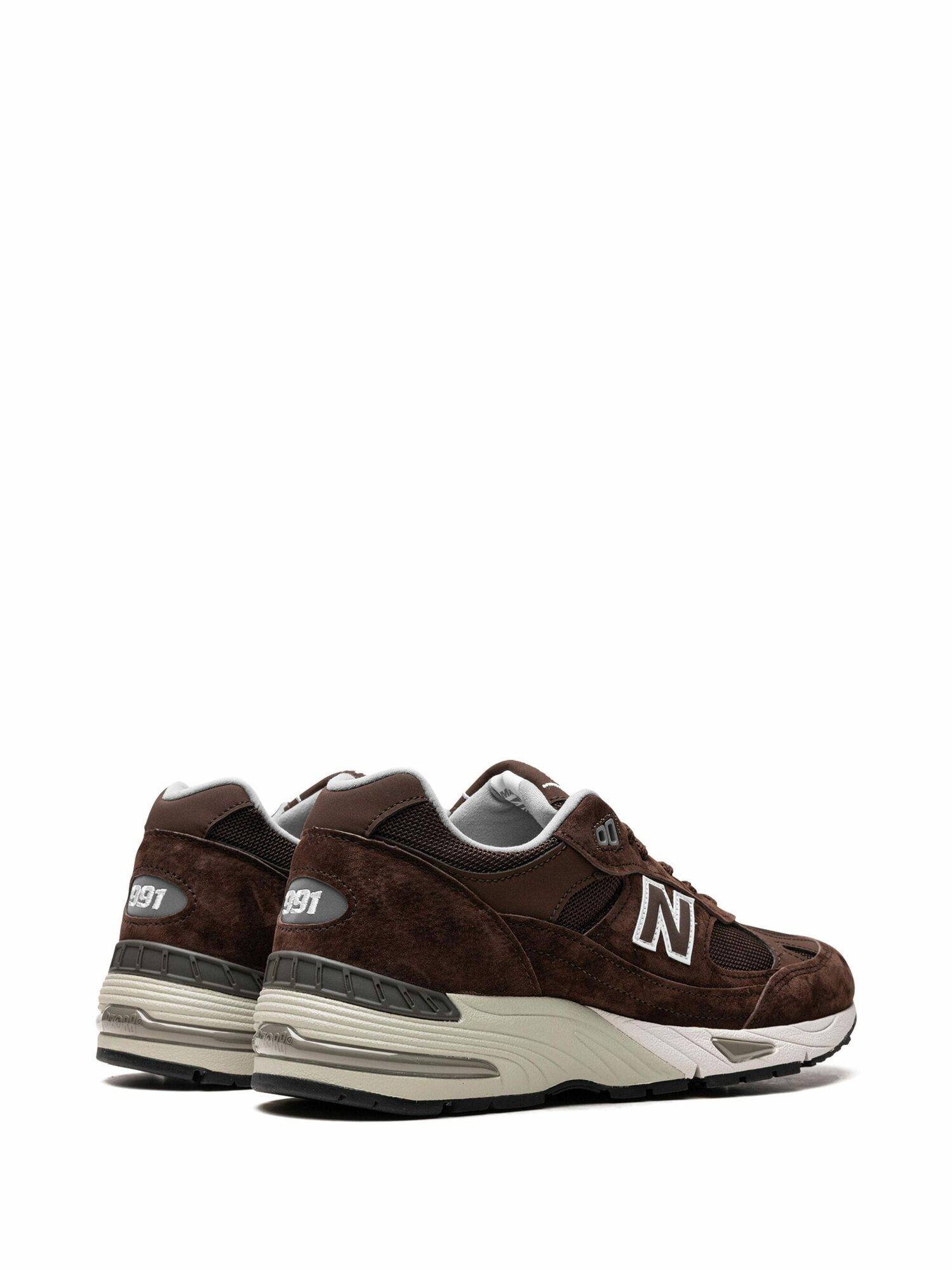 Кроссовки New Balance 991, размер 13 US, коричневый/серый/оранжевый — фото 1