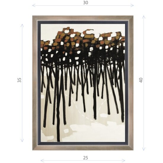 Картина Декор Депо Константина Малютина Деревья за окном Матовый холст в раме 40х30 см