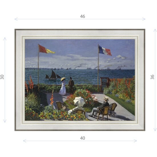 Картина Декор Депо Клода Моне Сад в Сант-Андре Матовая бумага в раме без стекла 36х46 см