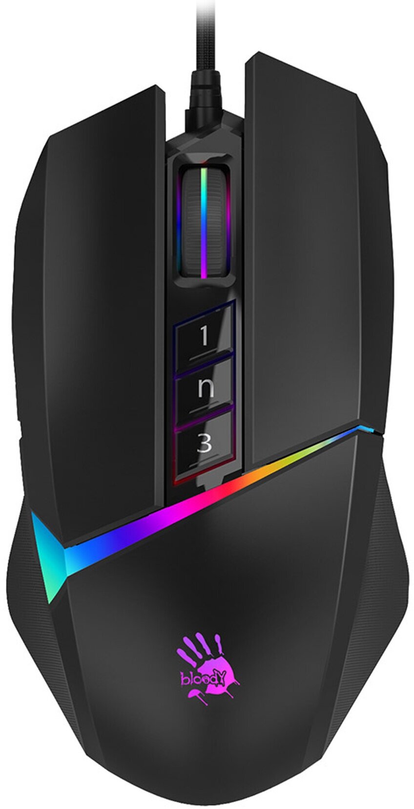 Мышь A4Tech Bloody W60 Max черный оптическая (10000dpi) USB (10but)