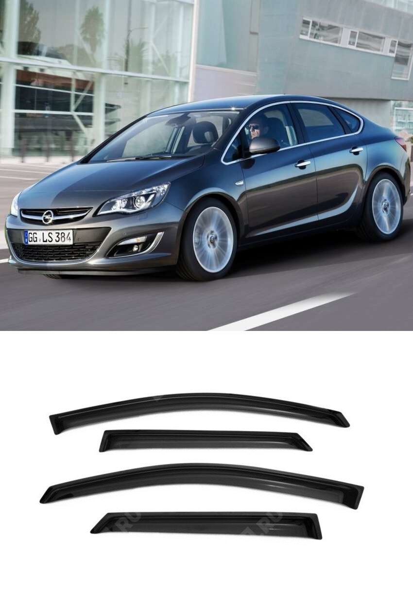Дефлекторы боковых окон OPEL Astra J седан 2012-