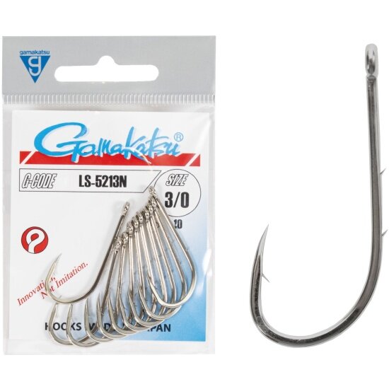 Крючки Gamakatsu LS-5213N HOOKS NICKEL размер 3/0 10шт.