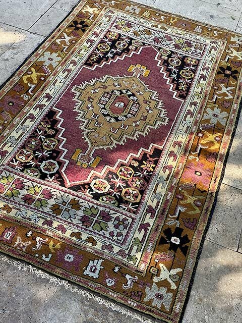 Турецкий ковер винтаж ручная работа шерстяной 7044