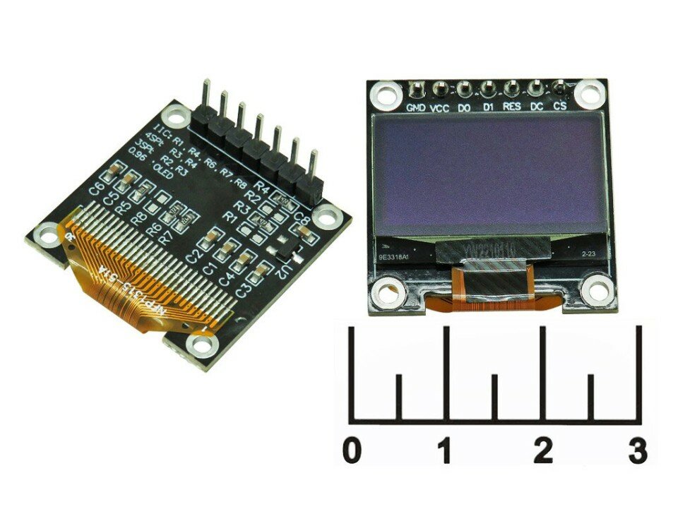 Радиоконструктор дисплей для Arduino 0.91" 128*64 OLED синий (NFP1315-51A) 7PIN