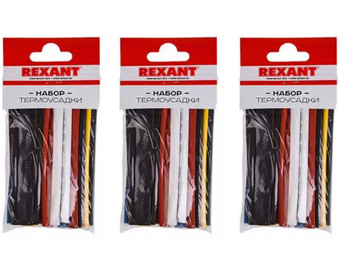 Трубка термоусадочная Rexant AUTO PLUS 2:1 L100 мм 5 цветов (57 шт.)