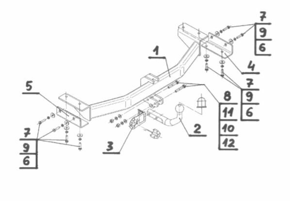 Фаркоп на Hyundai ix35 2010-2015 без снятия и подрезки бампера (паспорт и сертификат в комплекте)(без электрики) Steinhof. H-247