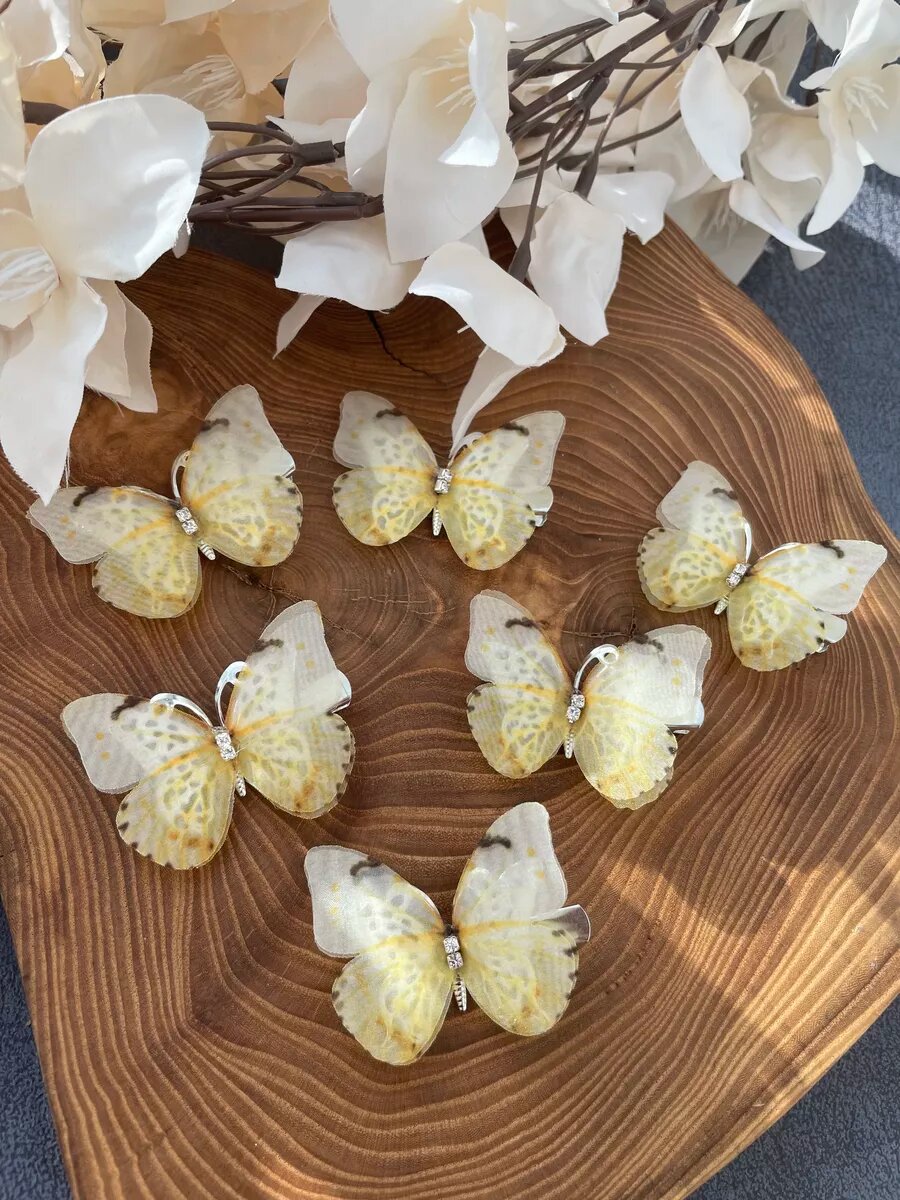 Заколки-бабочки 6 шт.