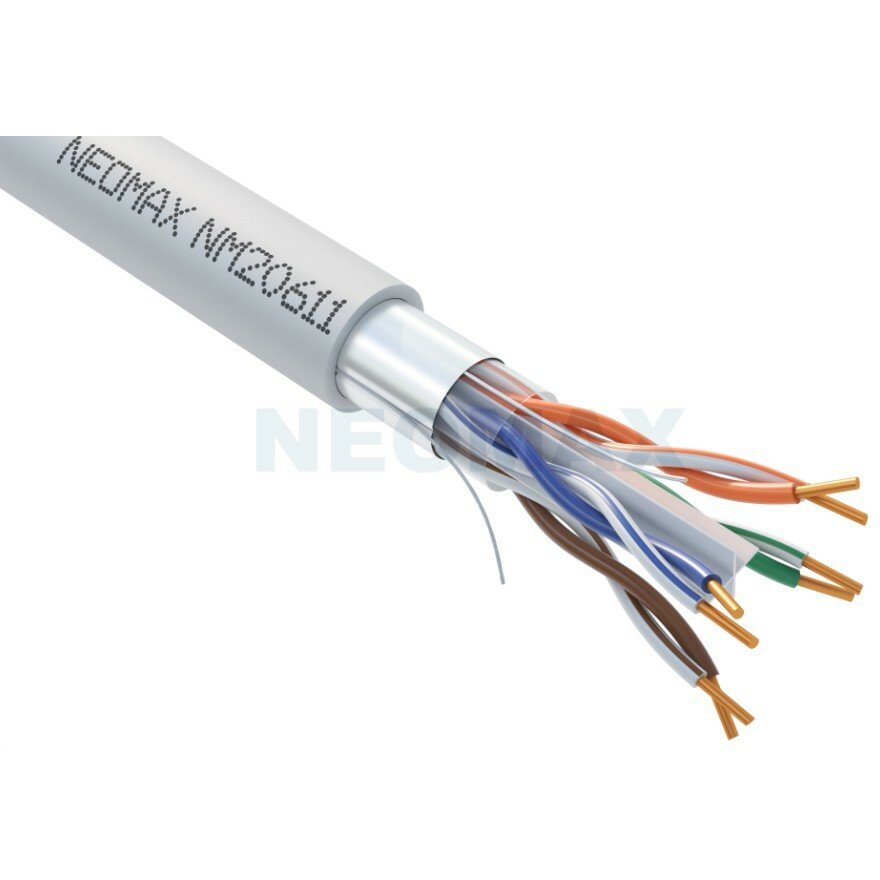 Neomax Кабель FTP 6e кат. Neomax NM20611, 4 пары, однож, 23AWG/0.57мм, LSZH, CU, медь