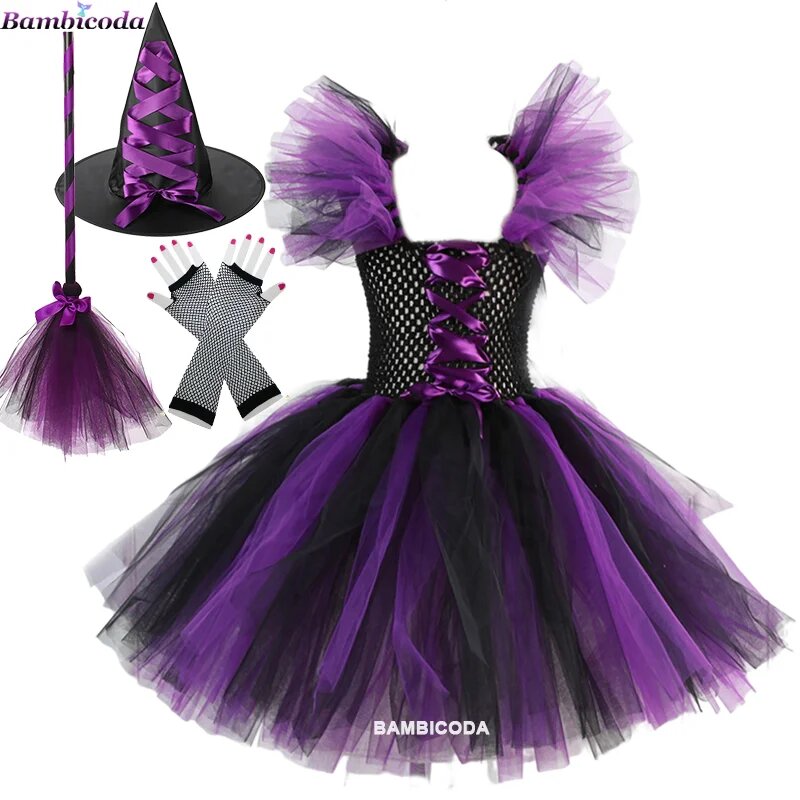 Карнавальный костюм ведьмы BAMBICODA для девочек XXL(10-12Y), a6