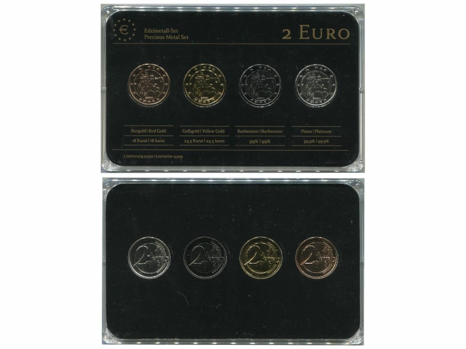 Набор из 4-х евро монет Германии, Бавария 2012 г. (D)
