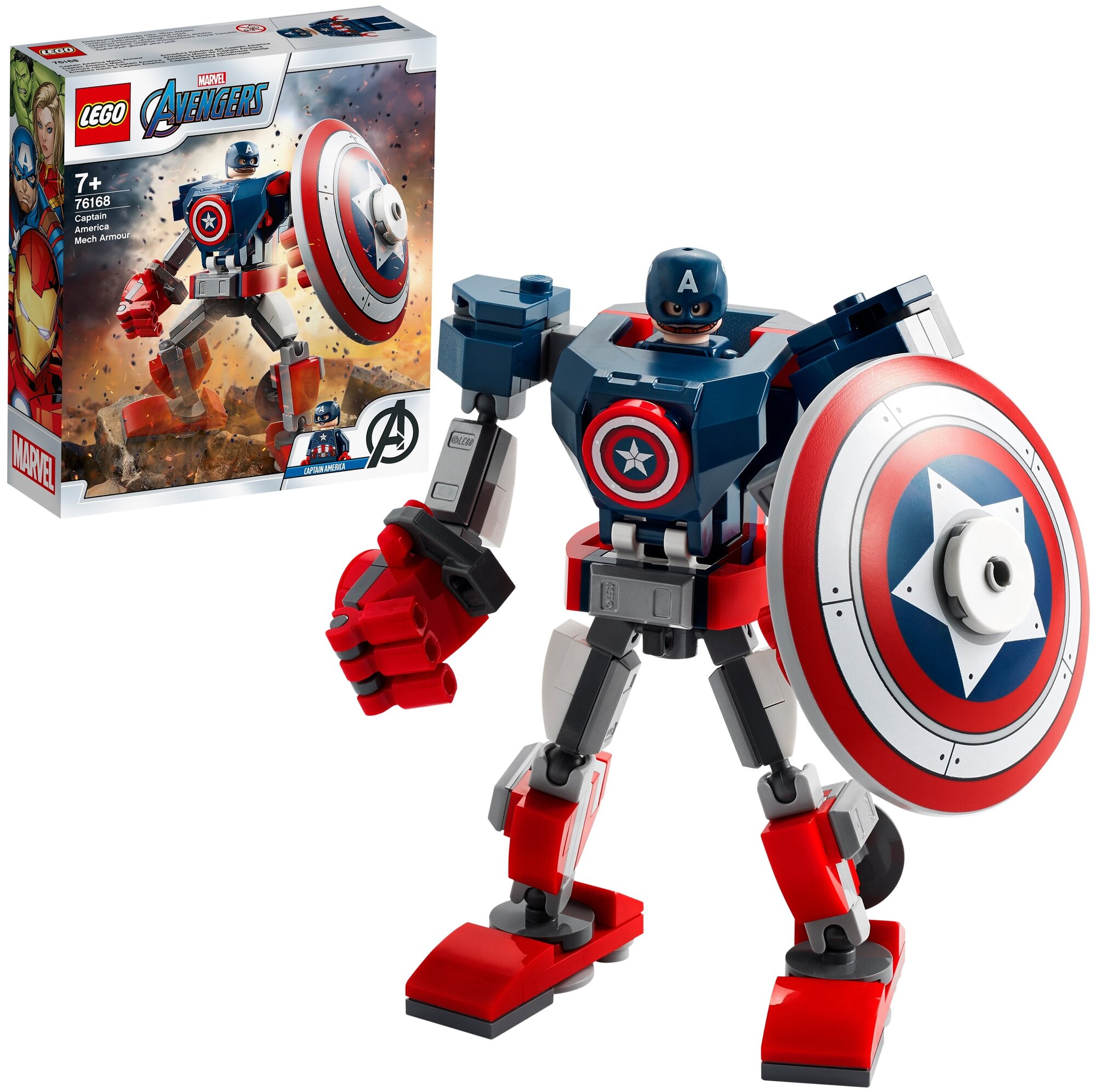 Конструктор LEGO Marvel Super Heroes 76168 Капитан Америка: Робот, 121 дет.