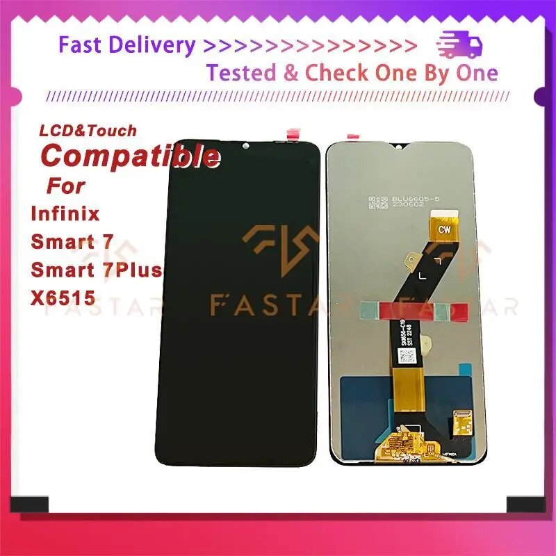 ЖК-дисплей 6,6 дюйма для Infinix Smart7 HD Smart7Plus X6515 X6516, дисплей с дигитайзером в сборе, сменный экран Infinix Smart 7, ЖК-дисплей Smart7HD X6516-LCD-T