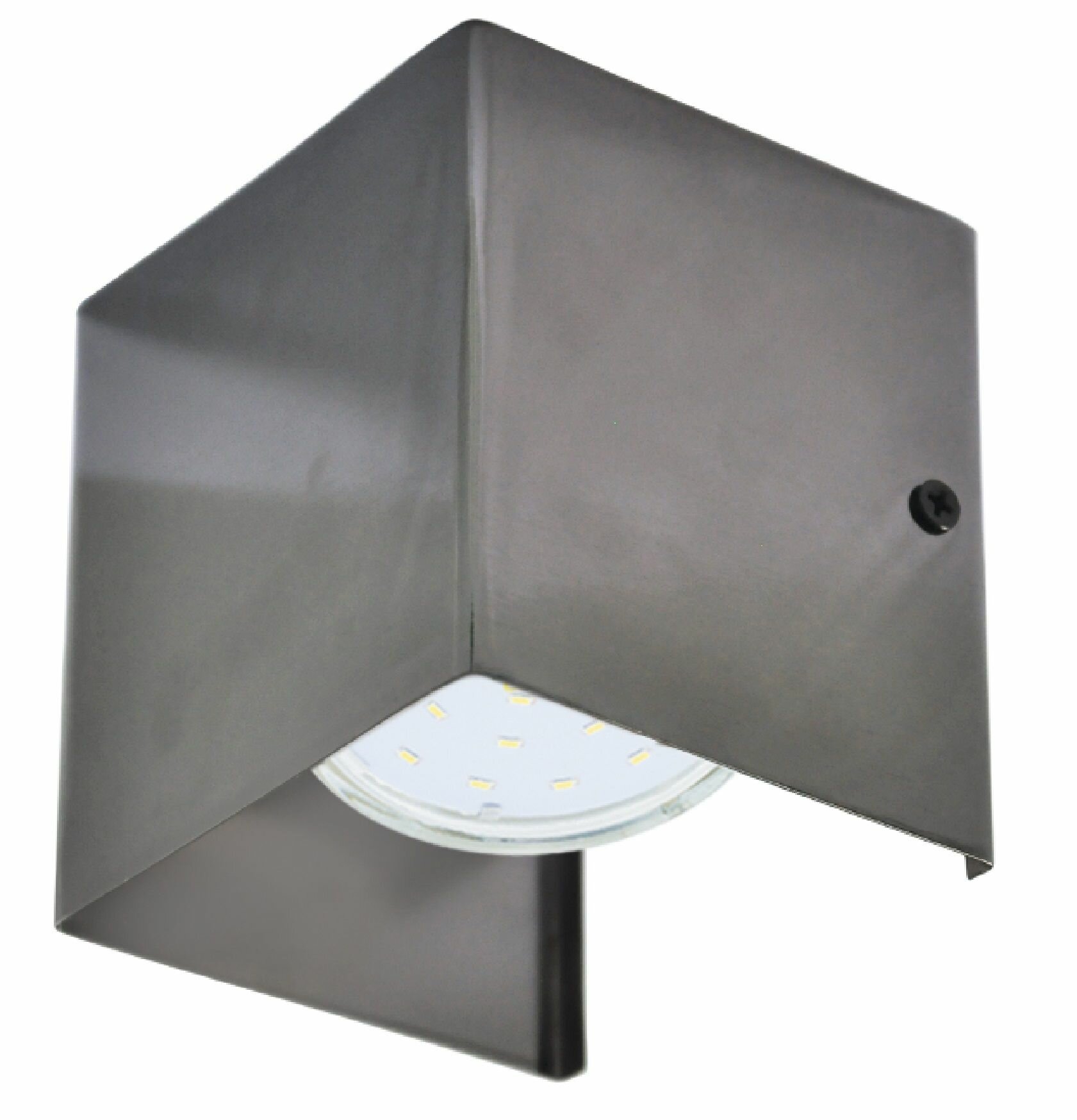 Ecola GX53-N51 светильник настенный бра прямоугольный черный хром 1* GX53 100х100х90 (2 штуки в упаковке)