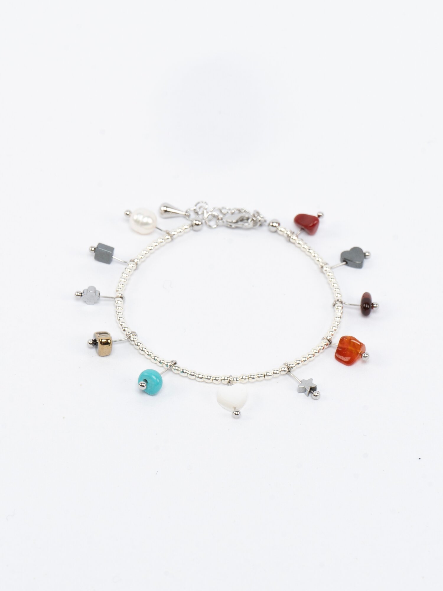 Браслет-нить, янтарь, агат, жемчуг культивированный