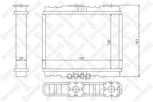 Радиатор печки Stellox арт. 10-35094-SX